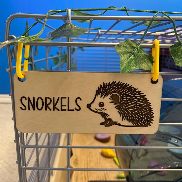 Hedgehog Name Sign, Hedgehog Name Tag, Hedgehog Cage Sign, Hedgehog ...