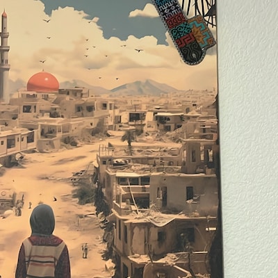 Palestine Map Necklace Palestinian Kufiya Necklace Palestine Al-quds ...