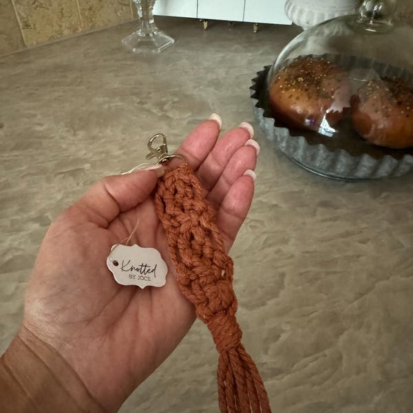 Macrame Car Charm, Christian Themed Car Decor, Macrame Car Diffuser ...