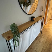 Rustic Radiator Shelf Console Table - Etsy UK