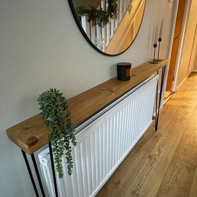 Rustic Radiator Shelf Console Table - Etsy UK