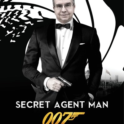 James Bond 007 Party Poster 007 Theme Decorations Custom Face Swap ...
