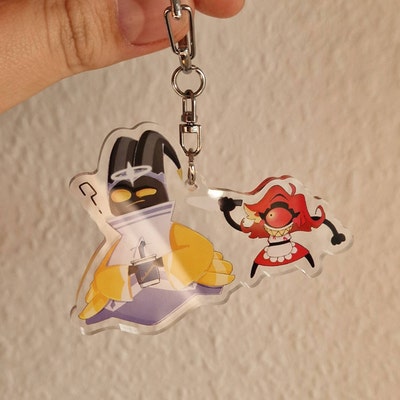 Hazbin Hotel Keychains Squished Adam And/or Niffty - Etsy