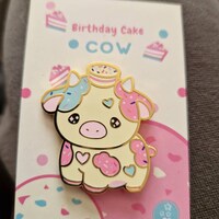 Fruit Cow Stickers, Kawaii Cow Sticker, Cute Strawberry Cow Sticker ...