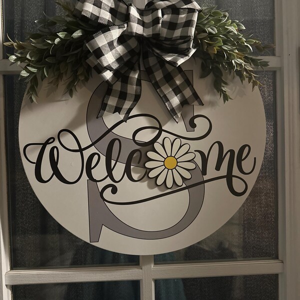 Winter Front Door Welcome Sign | Winter Door Wreath | Hello Winter ...