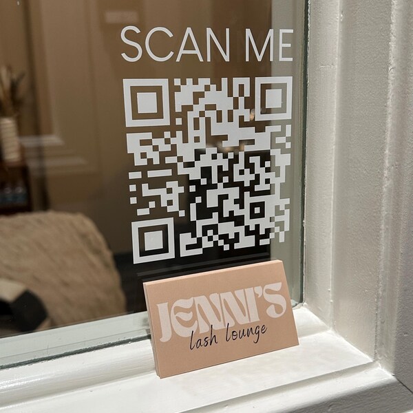 Custom QR Code Sticker | for Window, Wall, Car | Vinyl Decal for ...