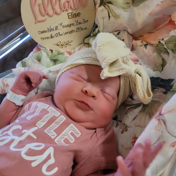 Newborn Birth Disc | Birth Announcement Name Sign | Birth Stats Baby ...