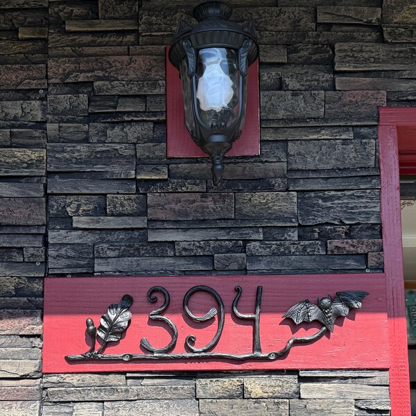 Vertical Address Sign With Bird, Personalized House Sign, Front Door ...