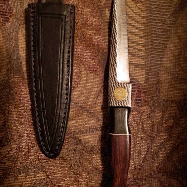 Long Dagger With Fluted Buffalo Horn Handle - Etsy