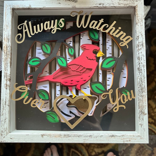 3D CARDINAL SVG - Layered Cardstock SVG - Memorial Svg - for Cricut ...