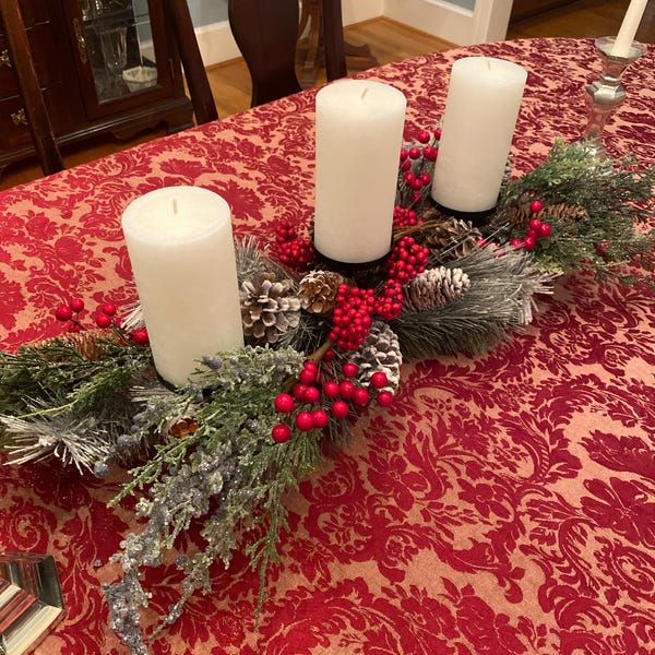 Christmas Winter Stem, Icy Juniper Blue Berry Pick 16' Long, Farmhouse ...