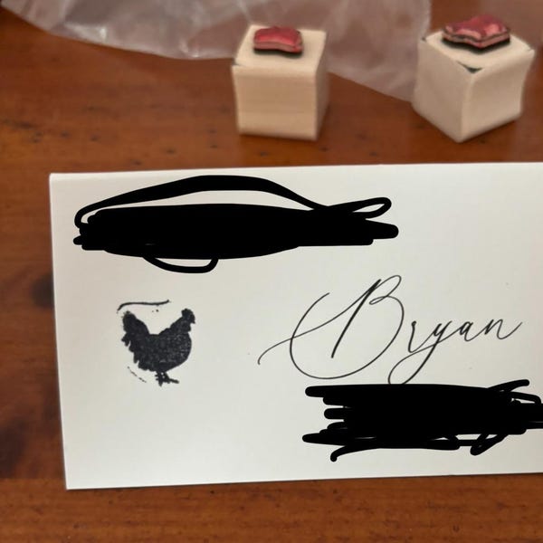 Meal Choice Rubber Stamp, Wedding Meal Stamps, Wedding Stamps, Food ...