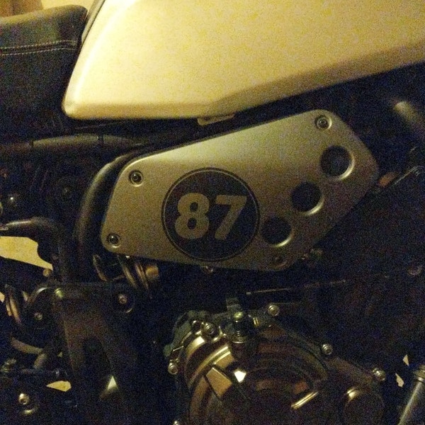 Custom Made Motorcycle Tank Number Decal Sticker Cafe Racer Choose ...
