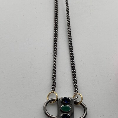 925 Sterling Silver Oxidized Chain, Solid Silver Curb Chain, Carabiner ...