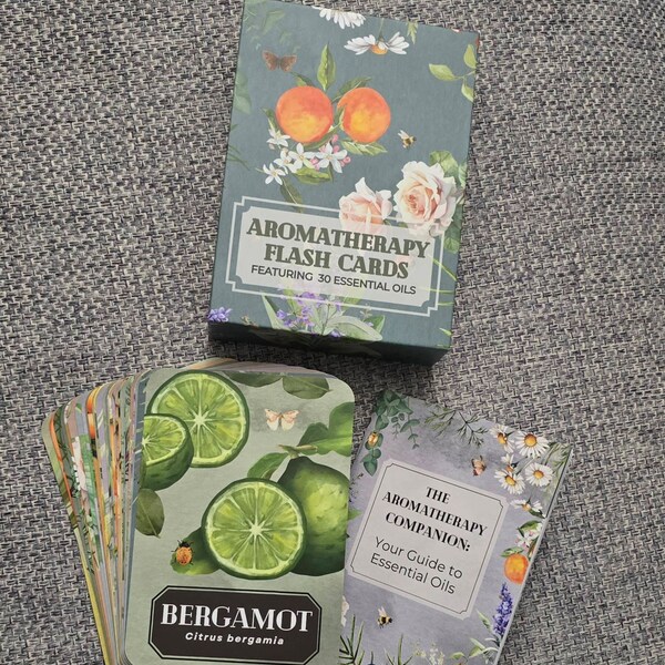 Aromatherapy Flash Cards and Companion Guide - Etsy