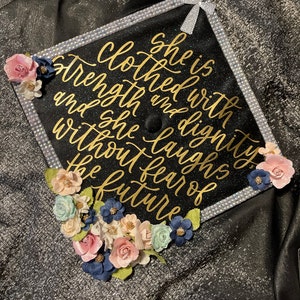 Two Degrees Hotter Master's Graduation Cap Vinyl Decal, Handlettered ...