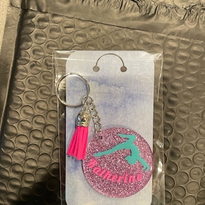 Personalized Cheerleader Name Keychains Dance Keychain Cheer Backpack ...