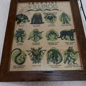 Famous Cryptids of Pennsylvania Print - Etsy