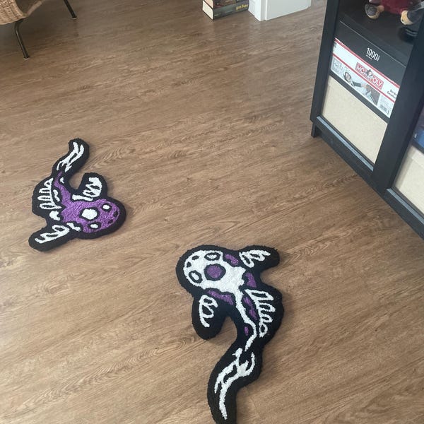 Koi Yin Yang Fish Rug | Custom Asian Tufted Rug | Fluffy & Soft Tufting ...