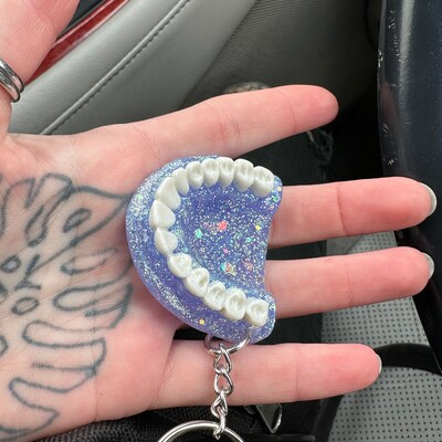Teeth Keychain Dentist Keychain Purse Charm Dental Hygienist Gift ...