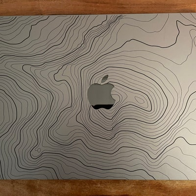 Geographic Contour Map MacBook Transparent Skin Abstract Topography ...