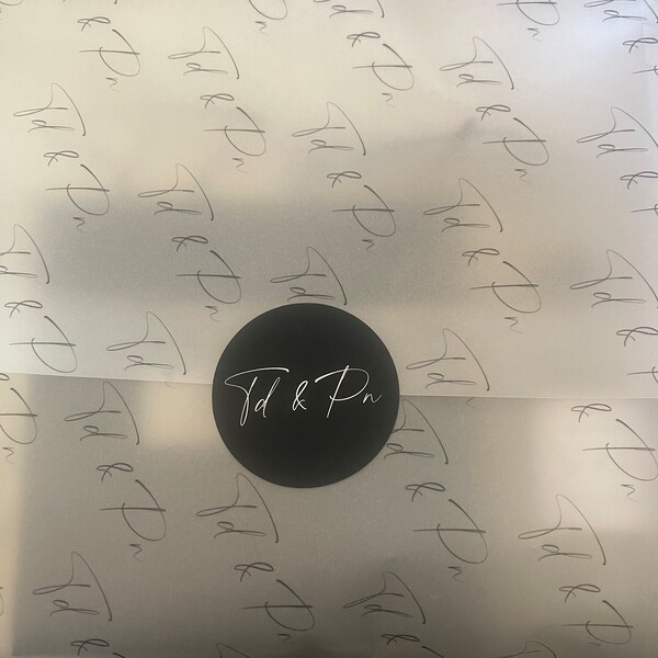 Personalised Vellum Paper, Packing Paper, Branded Packaging Premium ...