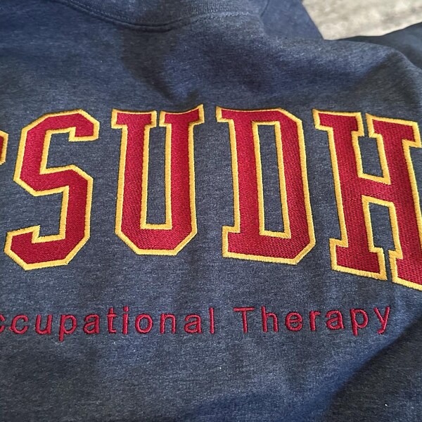 Custom Filled Embroidered Varsity Crewneck, Embroidery Crewneck ...