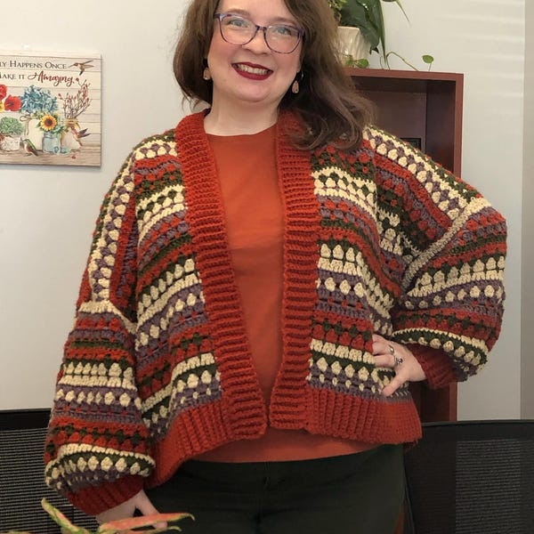 Riverbed Cardigan | Crochet Pattern | Sizes XS to 4 XL | Oversized ...