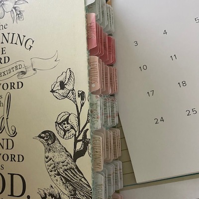 Glossy Vinyl Bible Tabs With Placement Guide for Bible Study - Etsy