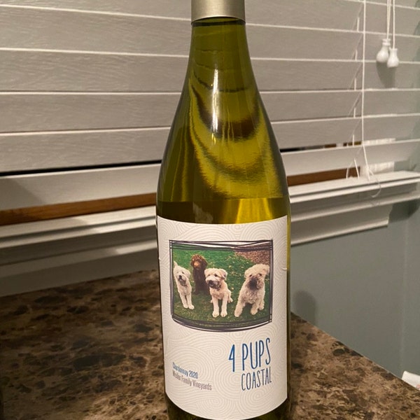 Personalized Dog or Cat Wine Label With Custom Story on the Back Gift ...