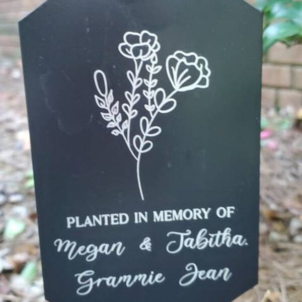 Planted in Memory of Garden Stake | Personalized Memorial Garden Stake ...
