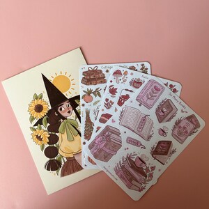 So Many Books Brown/pink Sticker Sheet Journal Stickers, Scrapbook ...