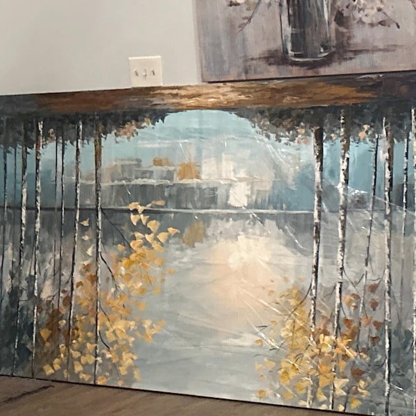 Original Colorful Portrait Oil Painting on Canvas, Abstract Pretty ...