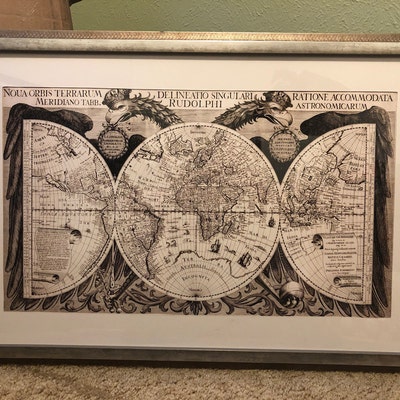Old World Map 1630 Antique Atlas Map Vintage Map World Map Gift World ...