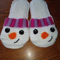 Crochet Pattern Snowman Slippers, Gift for Christmas DIY, Simple ...