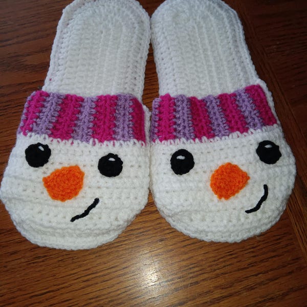Crochet Pattern Snowman Slippers, Gift for Christmas DIY, Simple ...