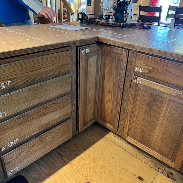 Kitchen Cabinet Label Decals (extended Set) - 55 Icon Label Decals ...