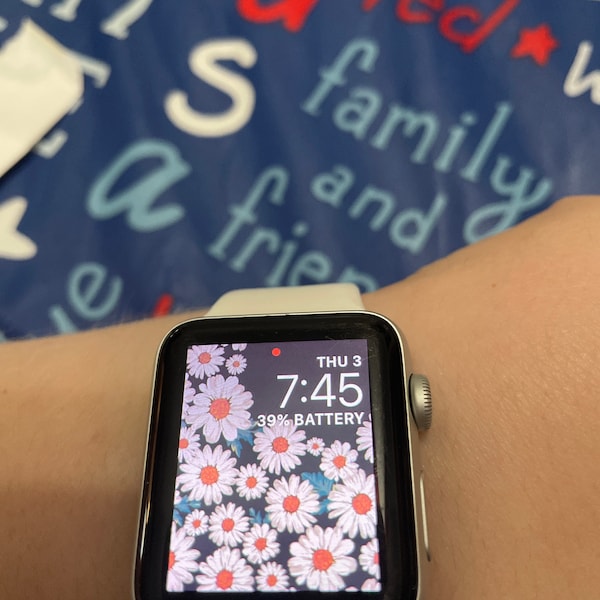 Apple Watch Wallpaper, White Flowers With Colored Center Apple Watch ...