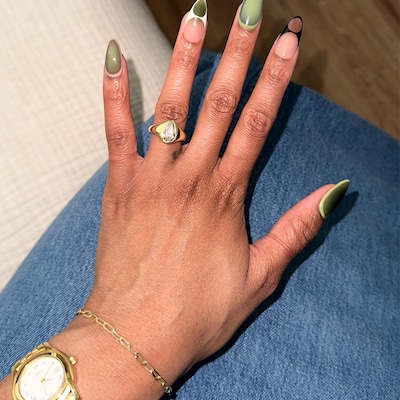 FAYE Fairycore Aesthetic Press on Nails Jade Aurora Nails Lily Pond ...