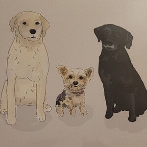 Sheepadoodle Illustration / Doodle Dog Drawing / Pet Lovers Gift / Life ...