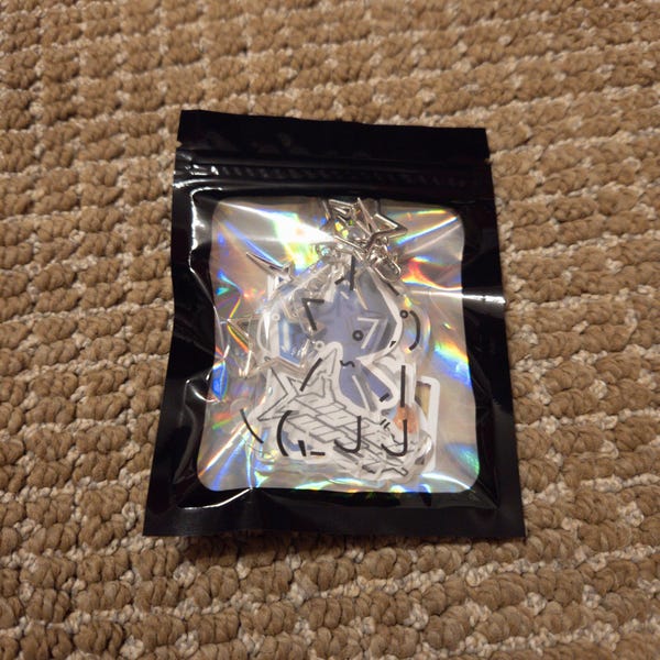 Digital Kitty Ascii Star Keychain - Etsy