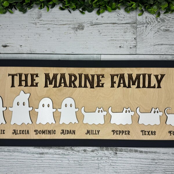 Halloween Family Sign Svg, Ghost Family Sign Svg, Halloween Svg, Ghost ...