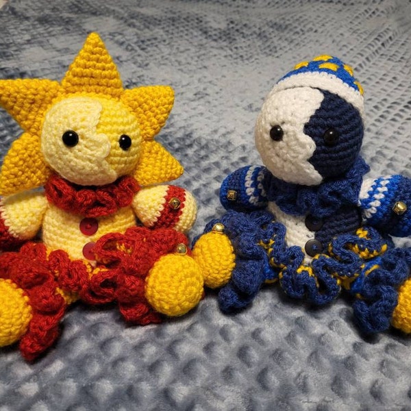 PDF PATTERN DOWNLOAD - Sundrop and Moondrop Crochet Plushies - Etsy