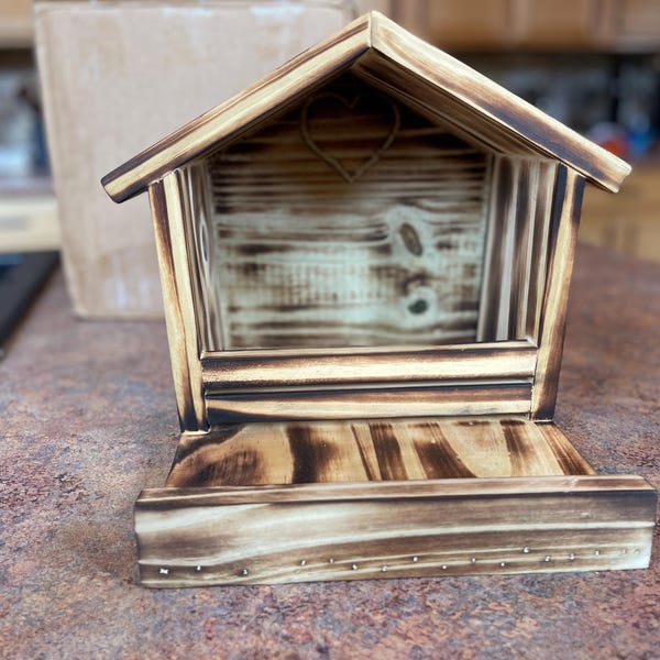 Large Handmade Dove House With Feeding Platform and Torched Finish ...