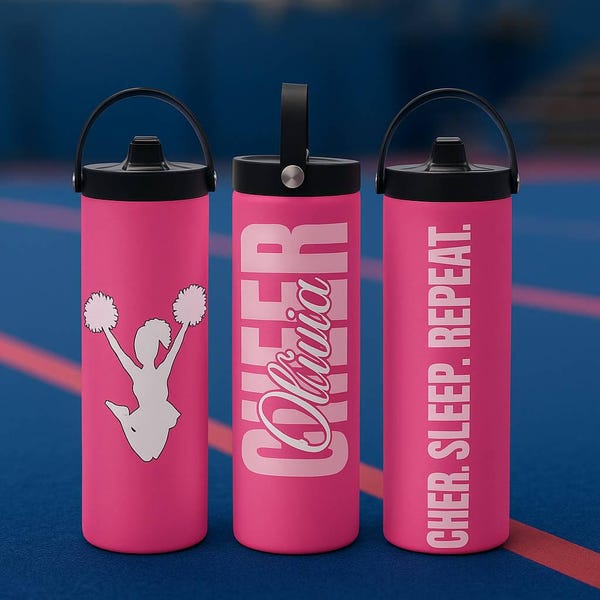 Canva 20oz Sport Water Bottle With Flip Straw Screw Thread Lid Mockup ...