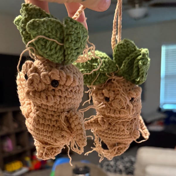 Mandrake Plant. Mandrake Root Home Decor. Mandrake Faux Plant. Potted ...