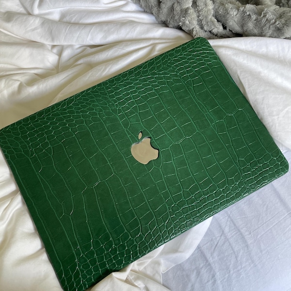 Elegant Emerald Crocodile Print Hard Case Cover for MacBook Air 13 ...