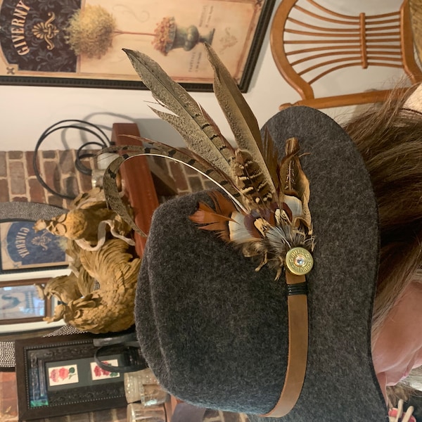 Large Pheasant Feather Hat Pin Country Wear - Etsy