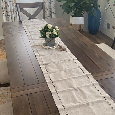 Linen Table Runner in White. Linen Table Runner, Various Sizes ...