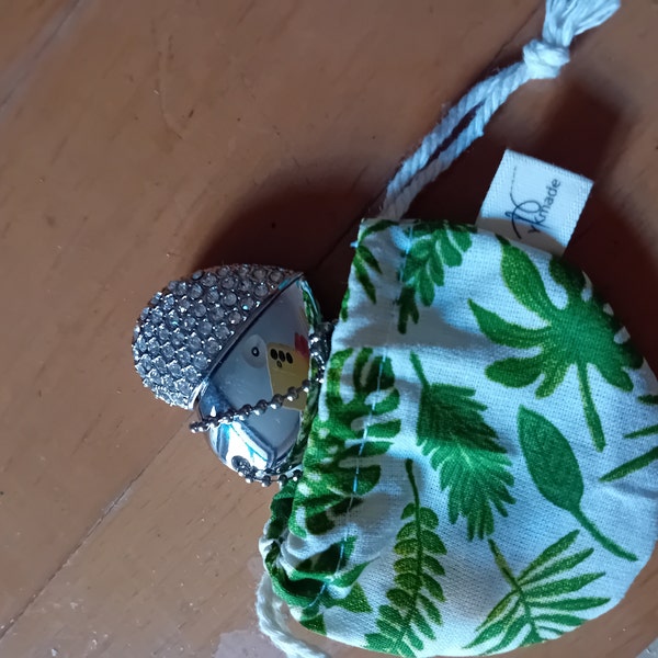 Mini Jewellery Bag Drawstring Pouch Handmade Round Pouch Sac Pochon 100 ...